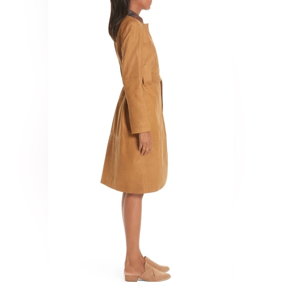 partow | Jackets & Coats | New Partow Brushed Calfskin Leather Coat ...